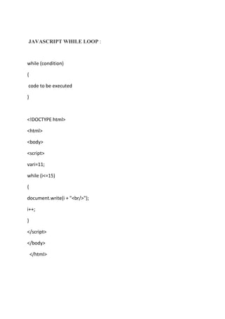 YASH HTML CODES | DOCX