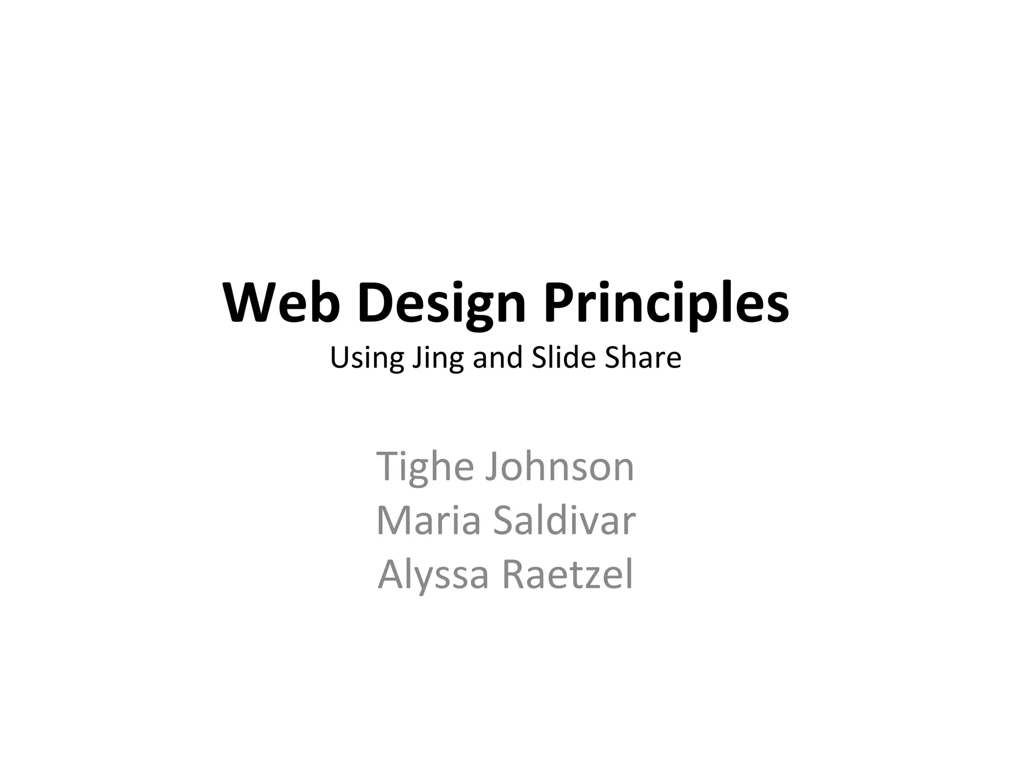 Web Design Principles | PPT
