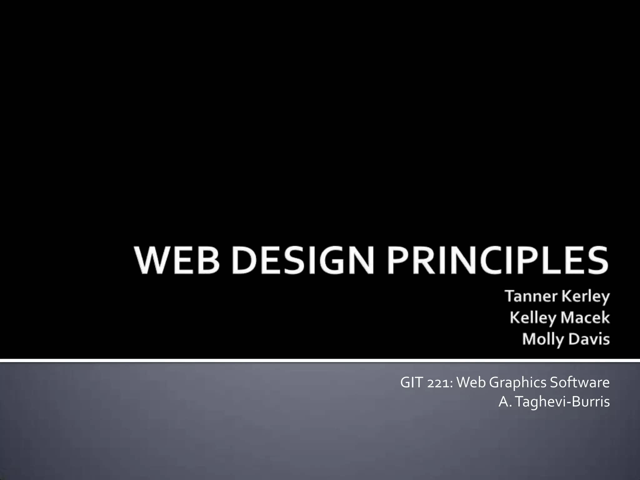 Web design principles | PPTX | Web Design and HTML | Internet