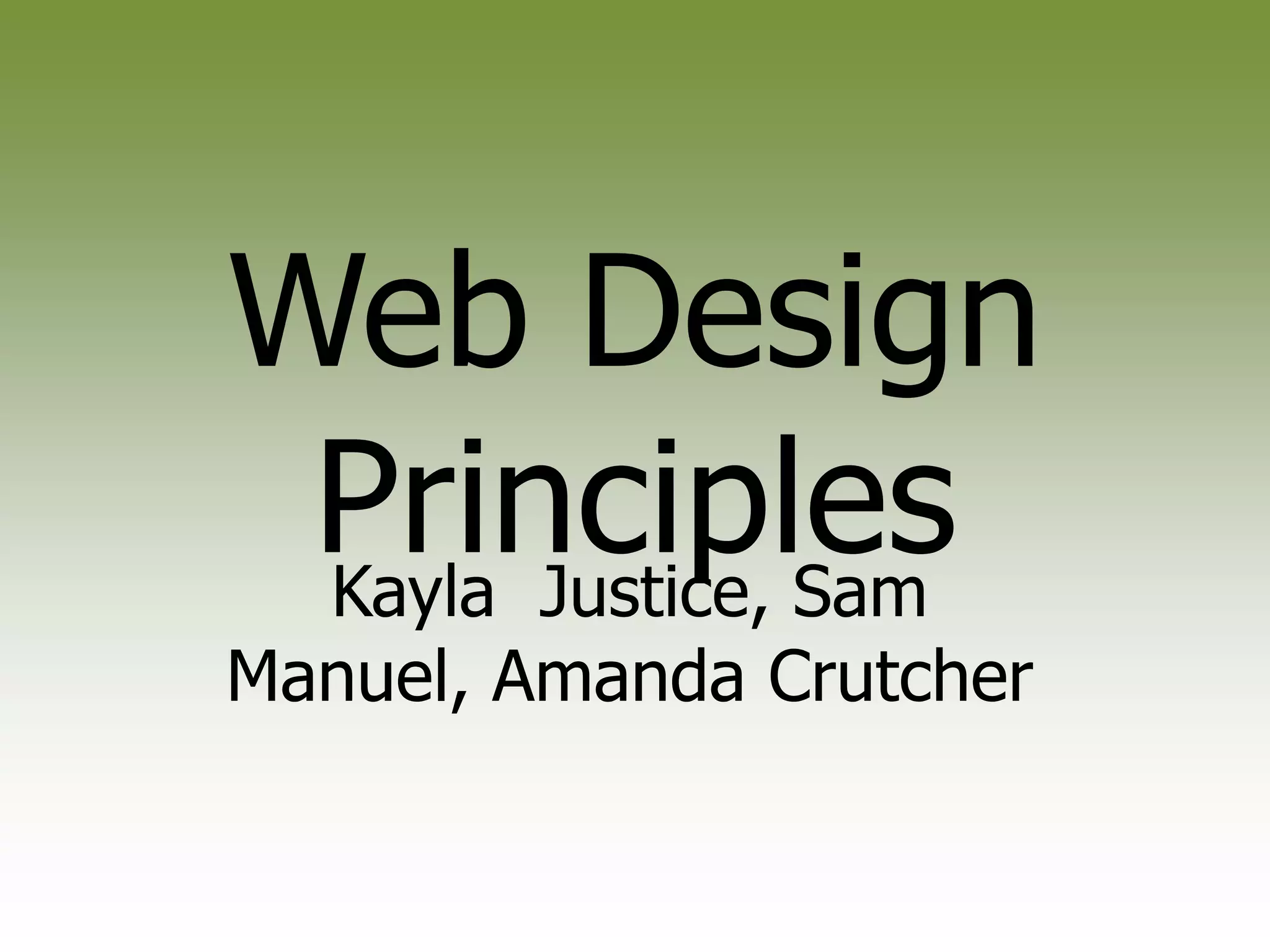 Web design principles | PPT