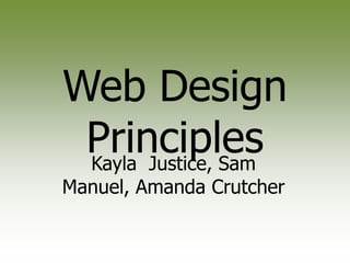 Web design principles | PPTX