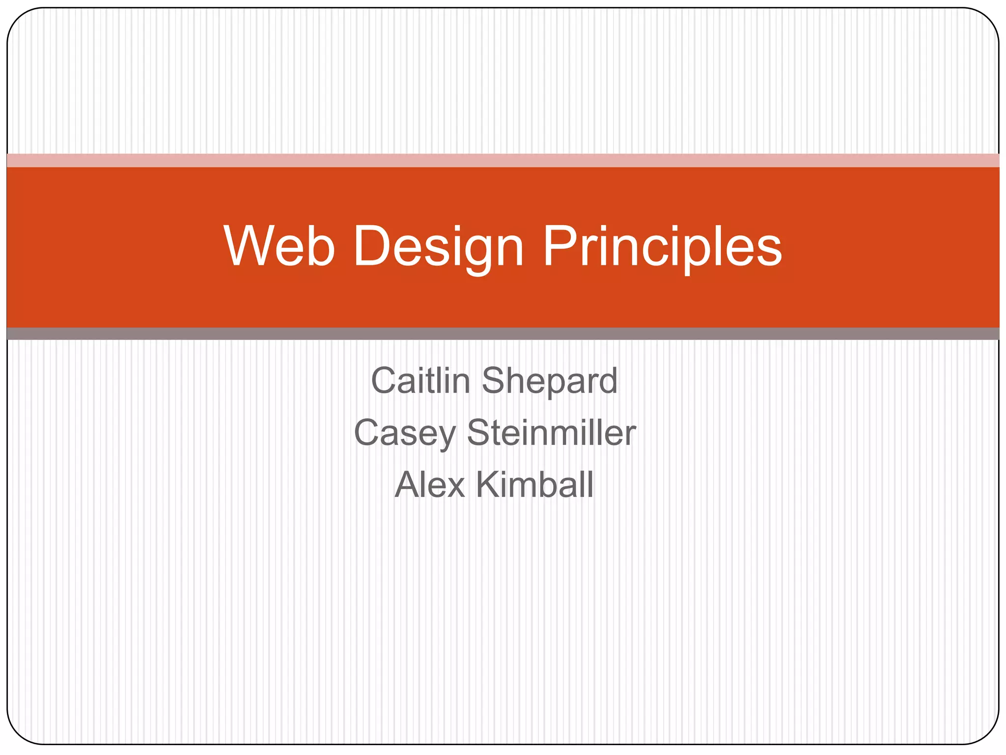 Web Design Principles | PPTX