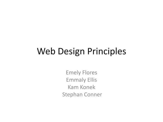 Web design principles | PPT