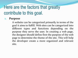Web design principles | PPT