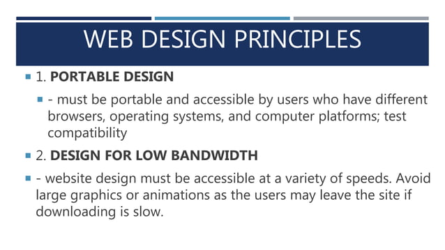 Web design principles | PPTX