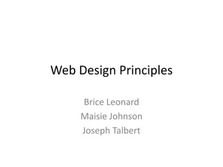 Examples of Web Design Principles | PPT