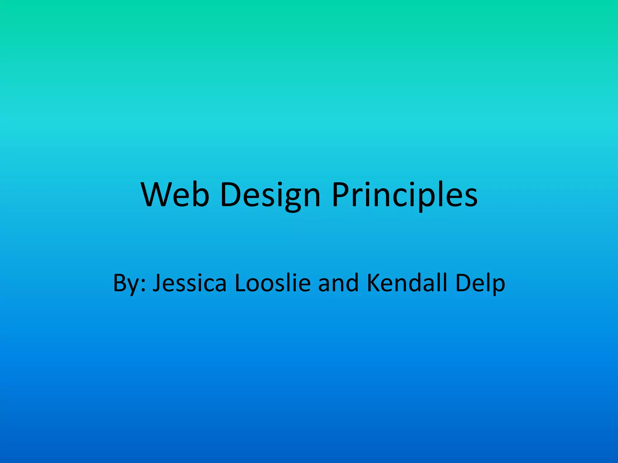 Web design principles2 | PPT