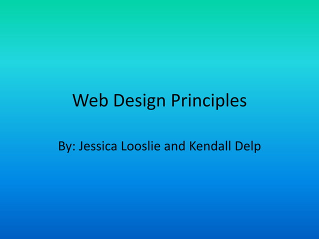 Web design principles2 | PPT