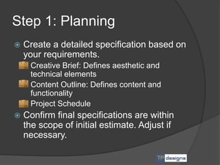 Web design process client presentation | PPTX