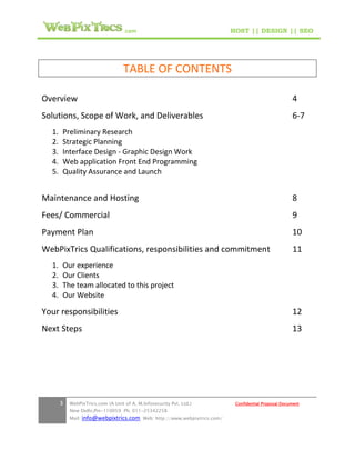 Web design proposal sample | DOCX