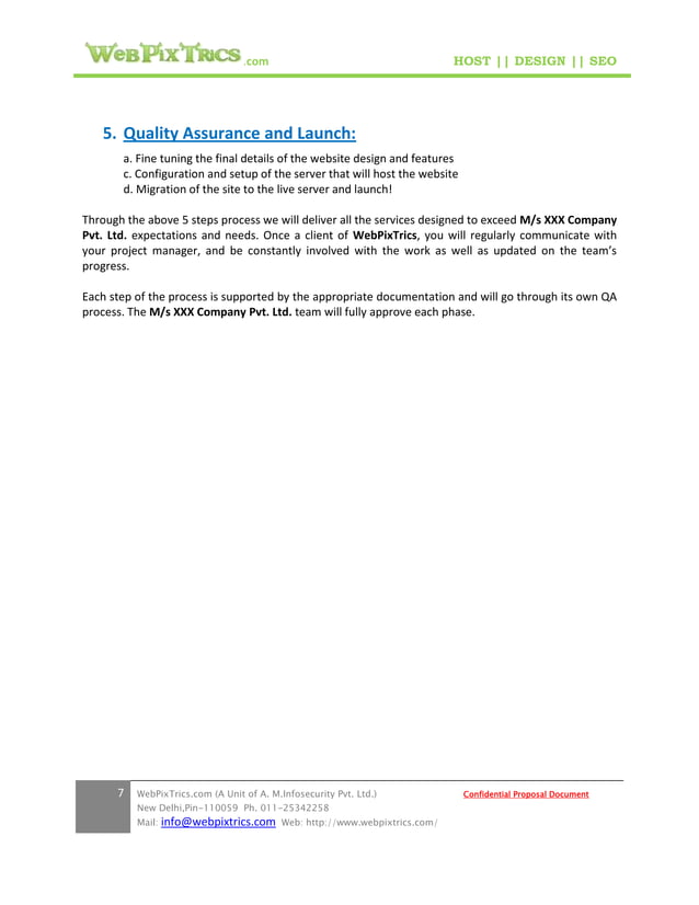 Web design proposal sample | DOCX