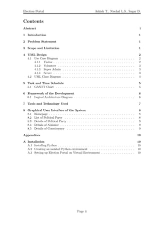 Election Portal - Web Design Competition Report(Ashish Tiwari, Nischal ...