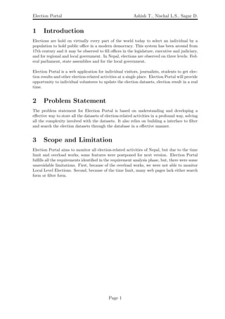 Election Portal - Web Design Competition Report(Ashish Tiwari, Nischal ...