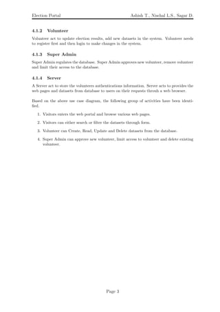 Election Portal - Web Design Competition Report(Ashish Tiwari, Nischal ...