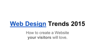 Web design trends 2015 | PPT