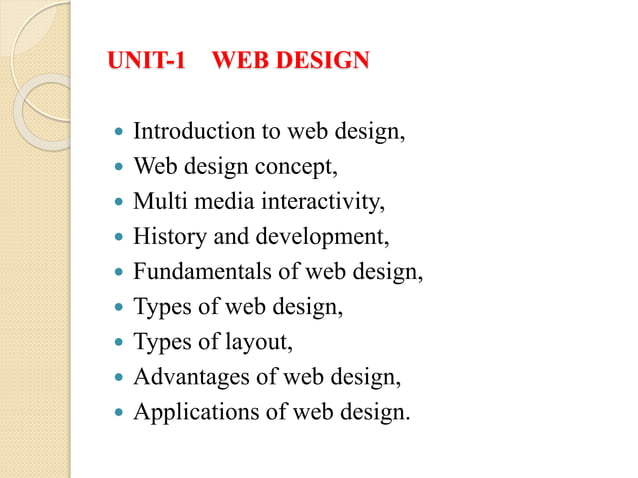 FUNDAMENTALS OF WEB DESIGNING | PPT