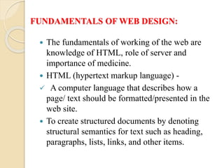 FUNDAMENTALS OF WEB DESIGNING | PPT