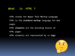 Web design using html | ODP