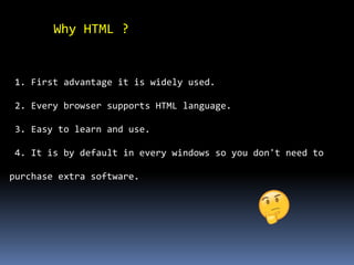 Web design using html | ODP