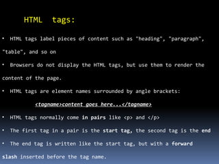 Web design using html | ODP