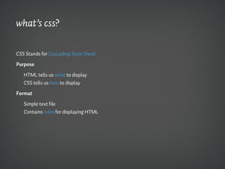 Class 2: CSS Selectors, Classes & Ids | PPT