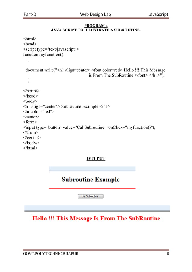 Webdesing lab part-b__java_script_ | PDF