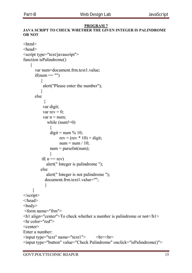 Webdesing lab part-b__java_script_ | PDF