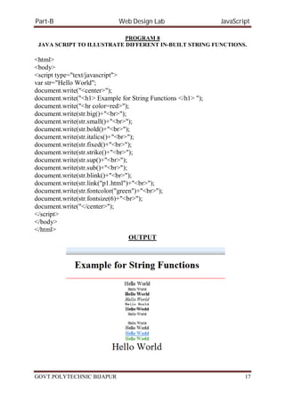 Webdesing lab part-b__java_script_ | PDF