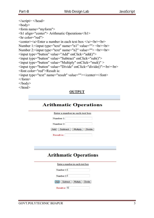 Webdesing lab part-b__java_script_ | PDF