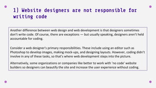 The difference between Web Design & web development | PPTX