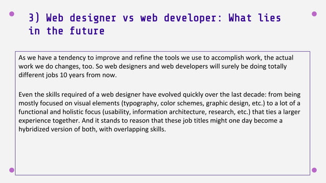 The difference between Web Design & web development | PPTX