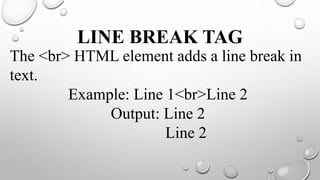 introduction to html tags and discussion on some basic tags | PPTX ...