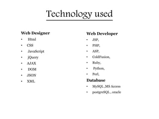 Web Designer OR Developer | PPT