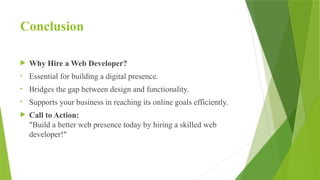 Web Developer.pptx for commerce department | PPT