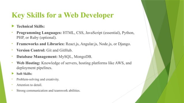 Web Developer.pptx for commerce department | PPT