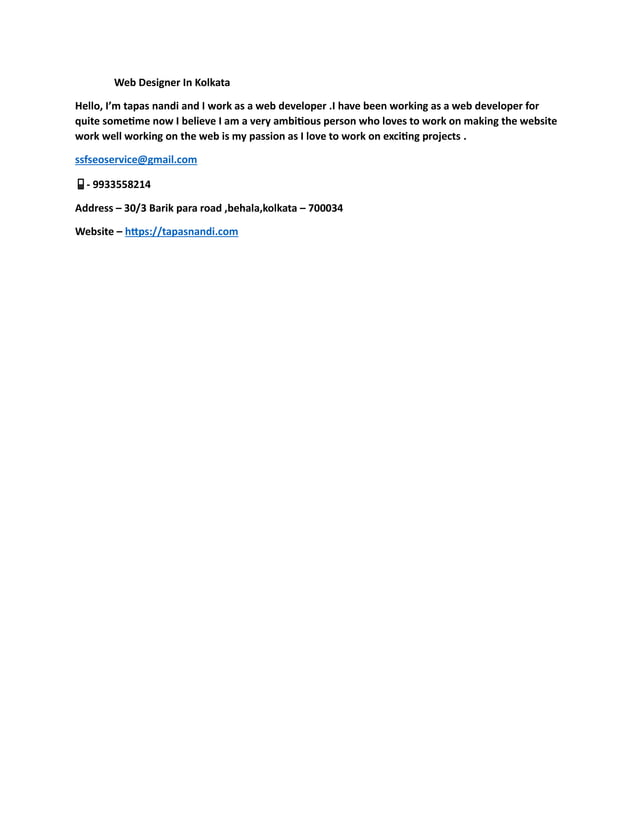 web developer | DOCX