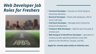 Web Developer Jobs for Freshers in Jaipur.pptx