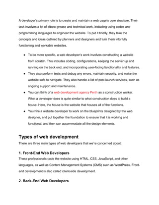 Web Developer vs. Web Designer: How Does Their Role Differ? | DOCX ...