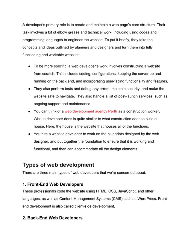 Web Developer vs. Web Designer: How Does Their Role Differ? | PDF