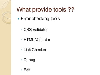 Web development tool | PPTX
