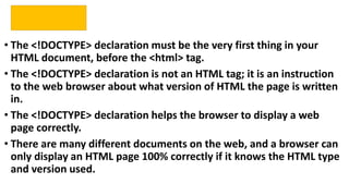 HTML CSS and Web Development | PPT