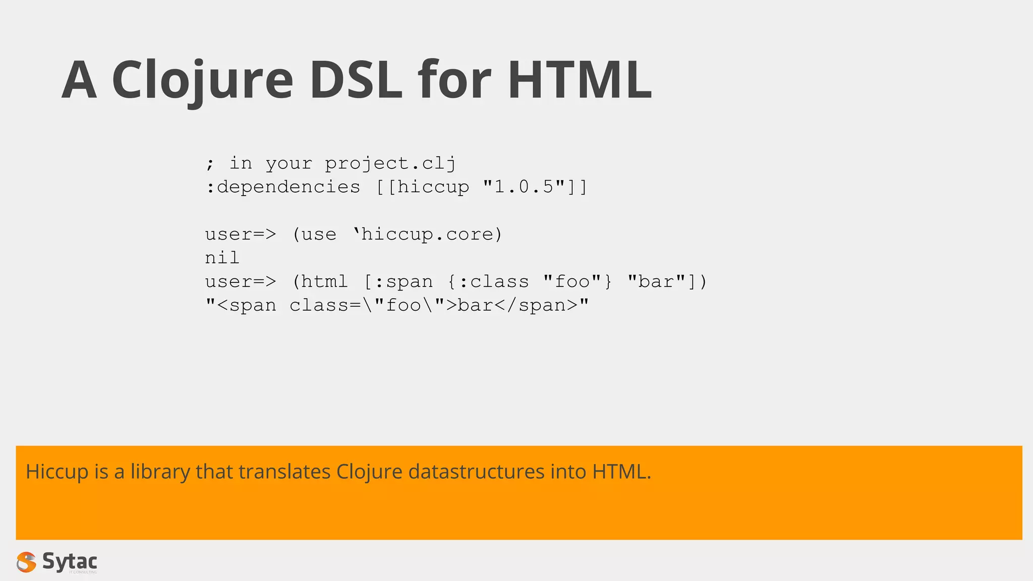 Clojure Workshop: Web development | PPT