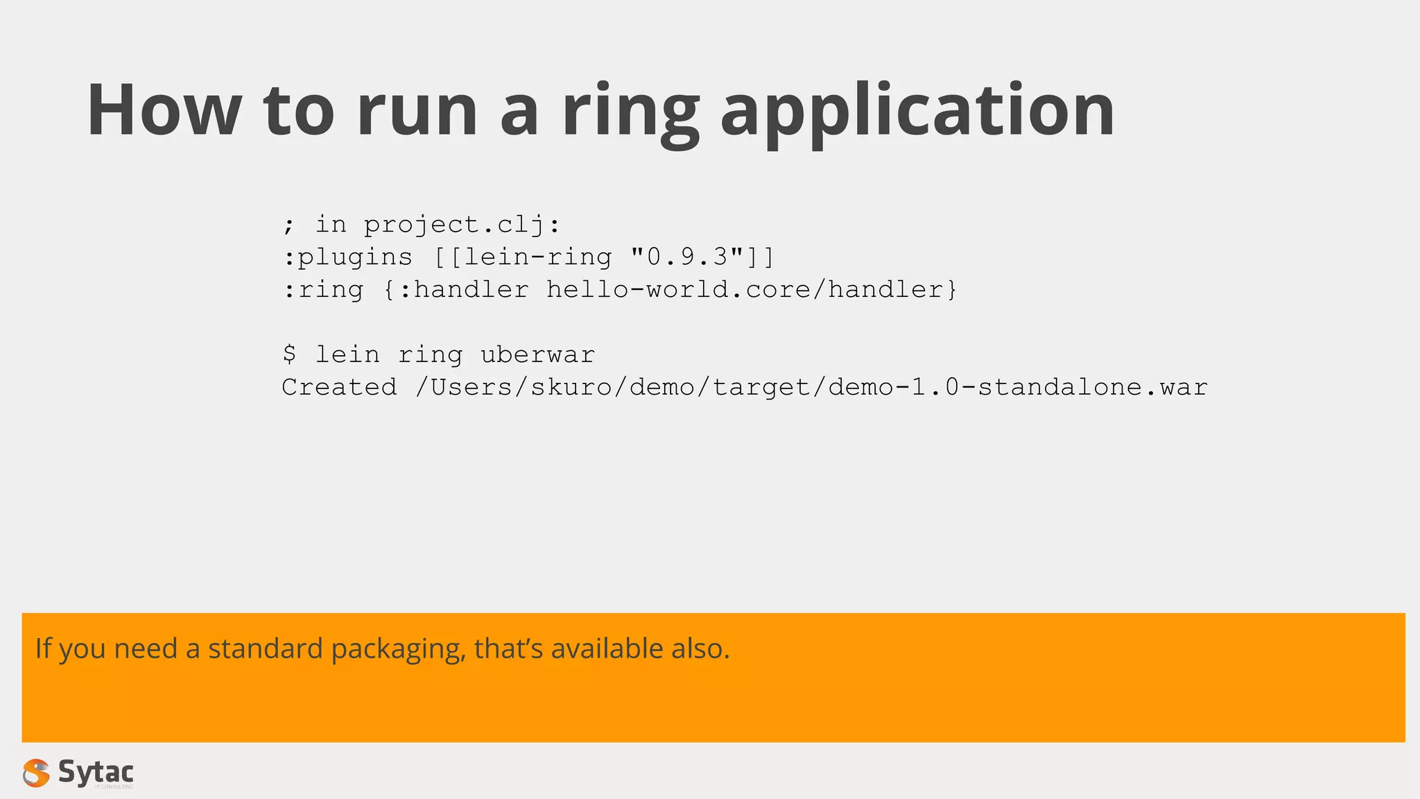 Clojure Workshop: Web development | PPT