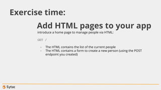 Clojure Workshop: Web development | PPT
