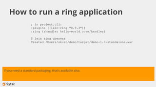 Clojure Workshop: Web development | PPT