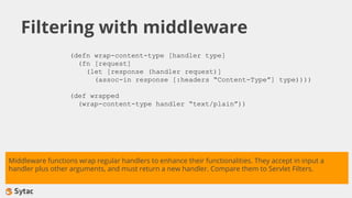 Clojure Workshop: Web development | PPT