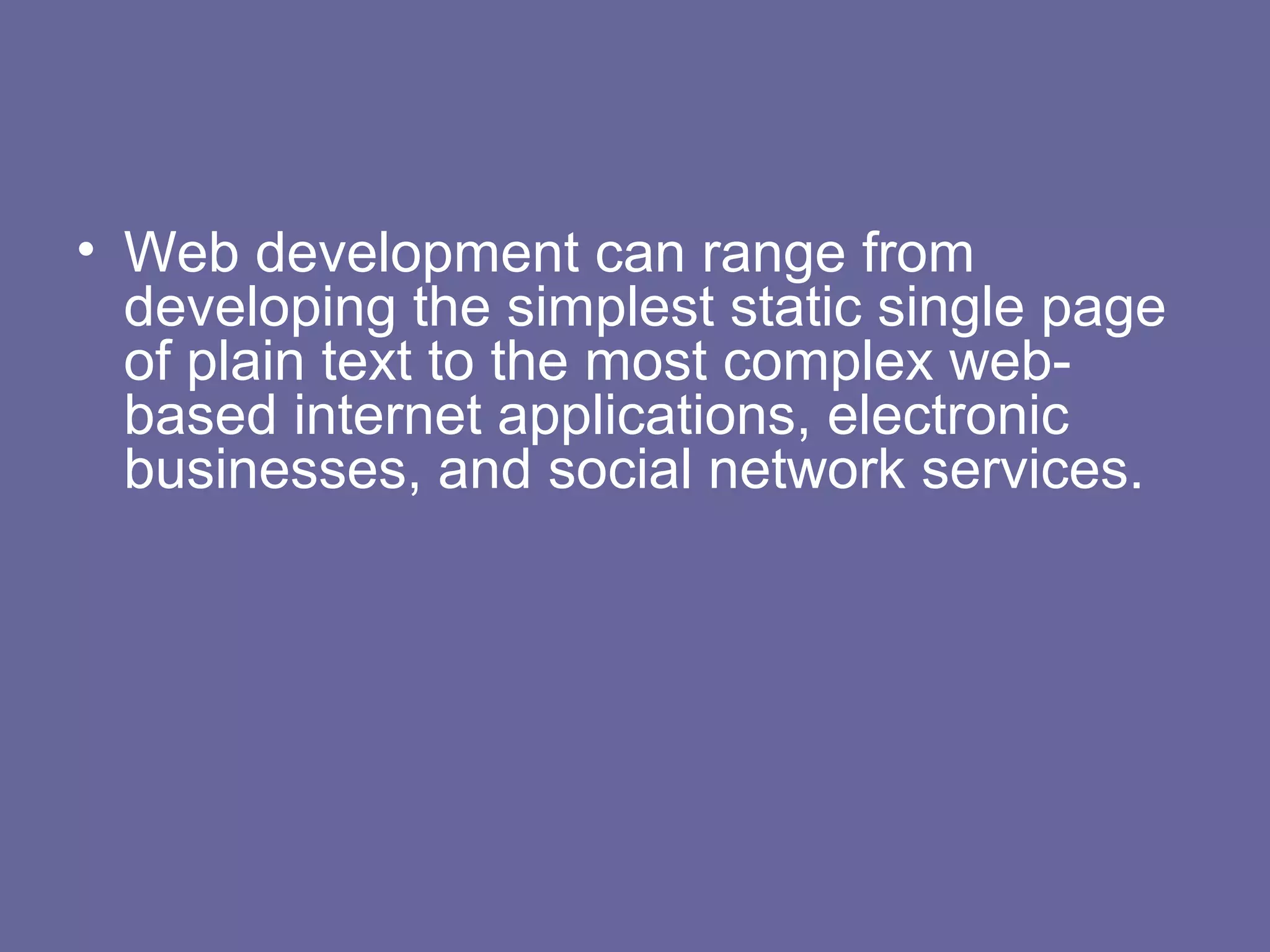 Web development | PPT