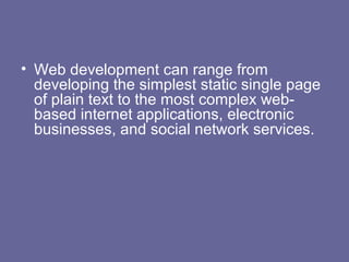 Web development | PPT | Web Development | Internet