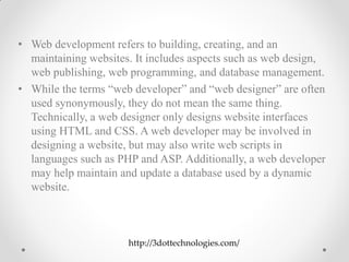 Web Design & Development Courses in Pune| 3DOT Technologies | PDF