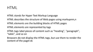 Web Development | PPTX